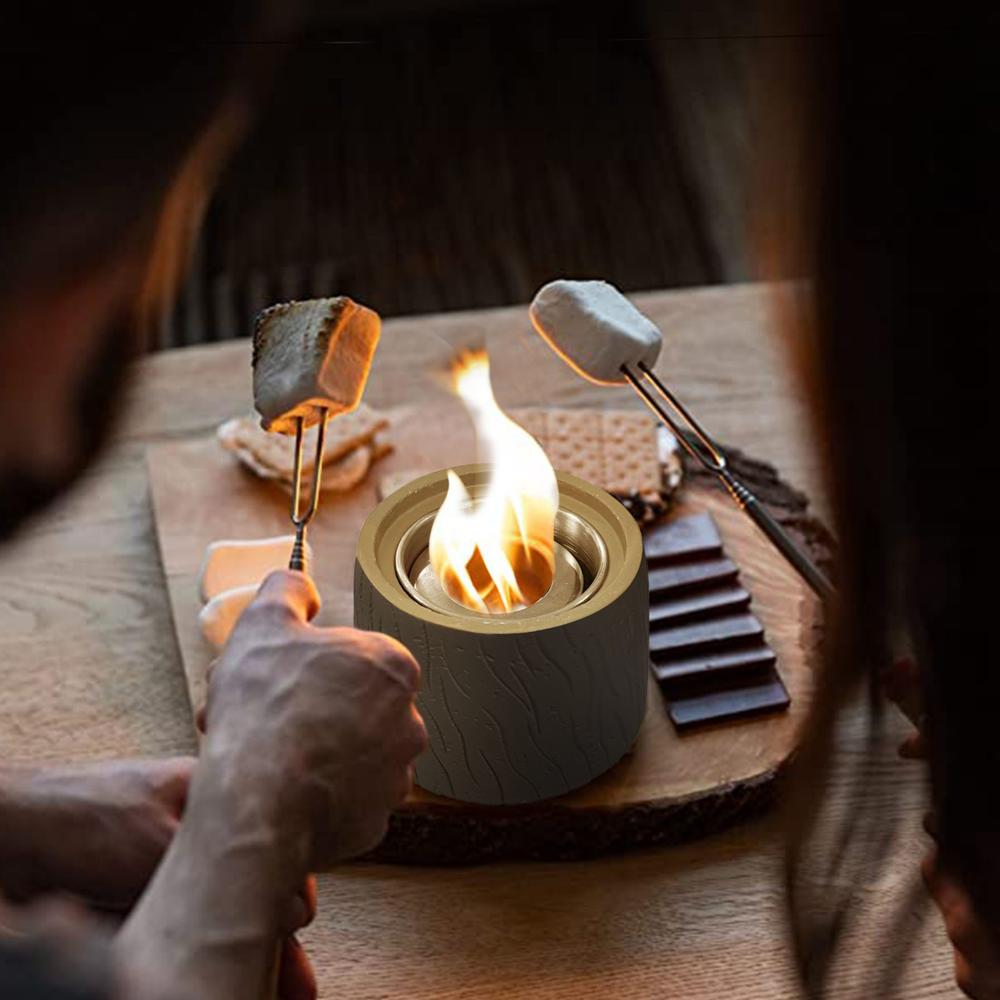 Aoodor Tabletop Fire Pits Portable, Indoor/Outdoor Mini Fireplace ...