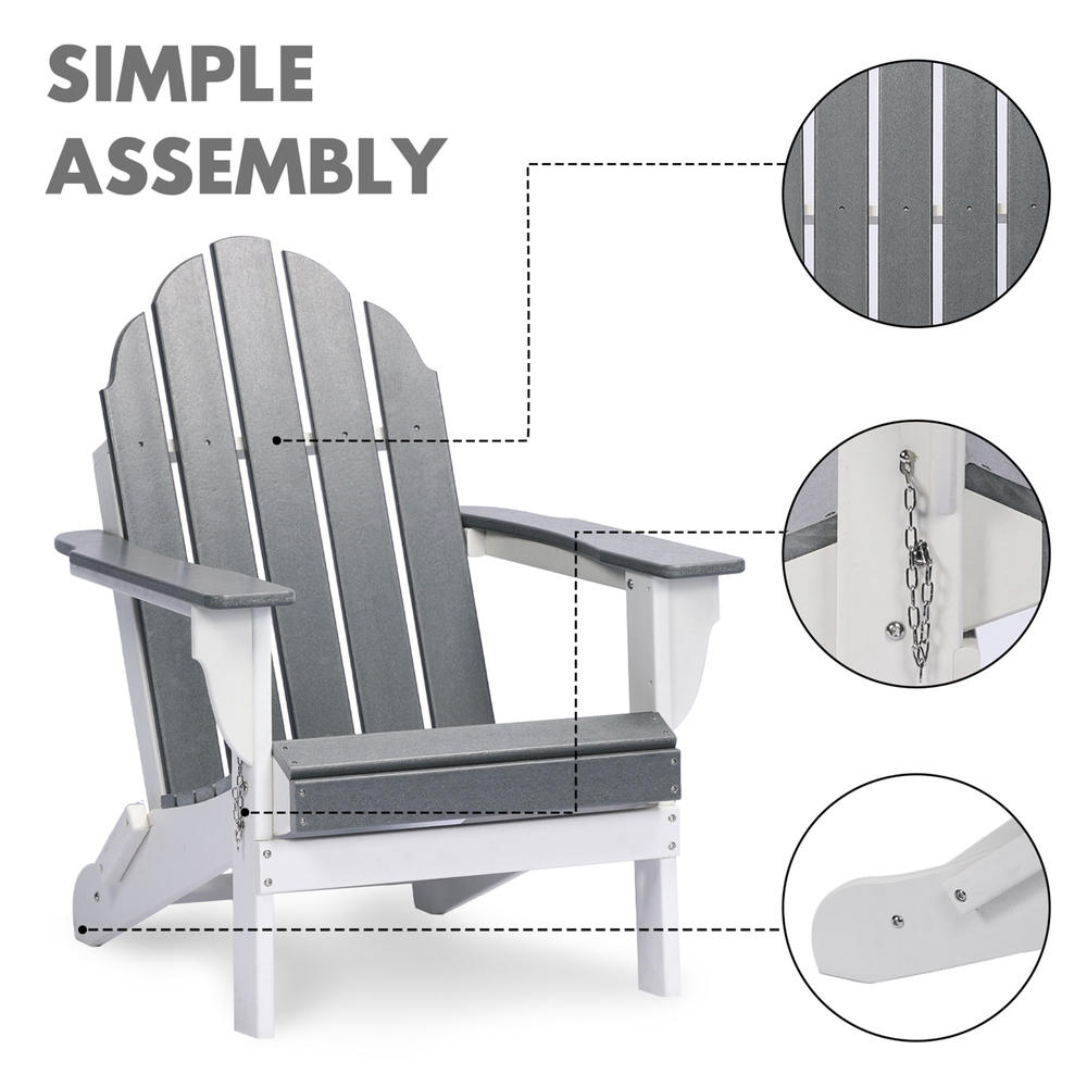 Aoodor Folding Adirondack Patio Chairs - Stylish and Portable Seating