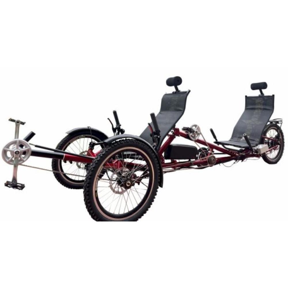 Mobilityscootrike Electric Tandem Recumbent Trike Dual-Seater Joy Ride ...