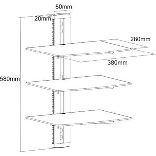 Mount-It! Wall Mounted AV Component Shelving System with Adjustable ...