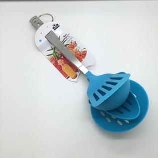 Cook's Corner 5-Piece Kitchen Utensil Set - Stainless Steel & Aqua