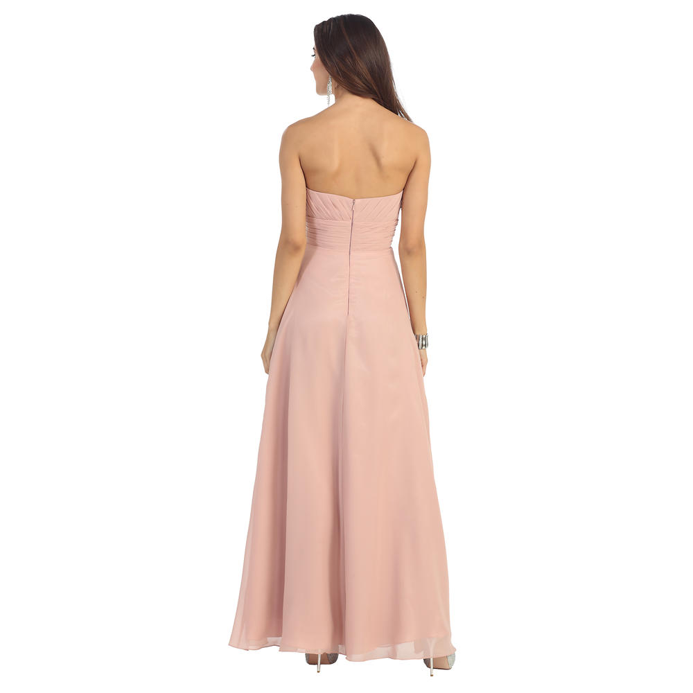 Designer STRAPLESS GRADUATION DRESS SIMPLE BRIDESMAIDS EVENING GOWNS ...