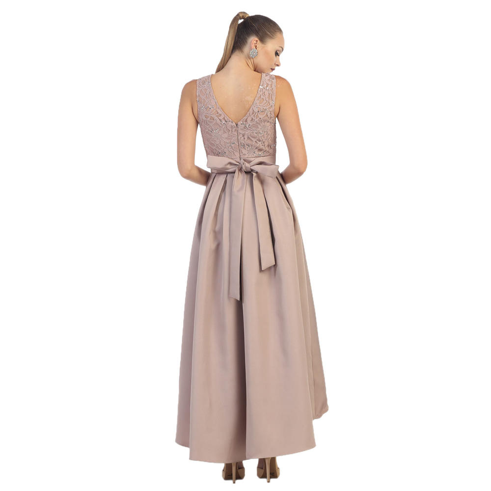 Designer SIMPLE FLOWY PROM EVENING GOWN SLEEVELESS SPECIAL OCCASION DRESS