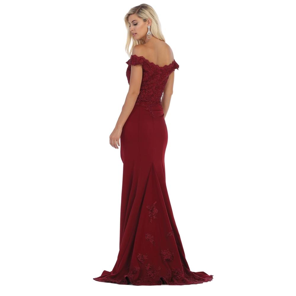Designer Formal Evening Prom Gown Special Occason Designer Sweet 16 Fitted Long Off The Shoulder