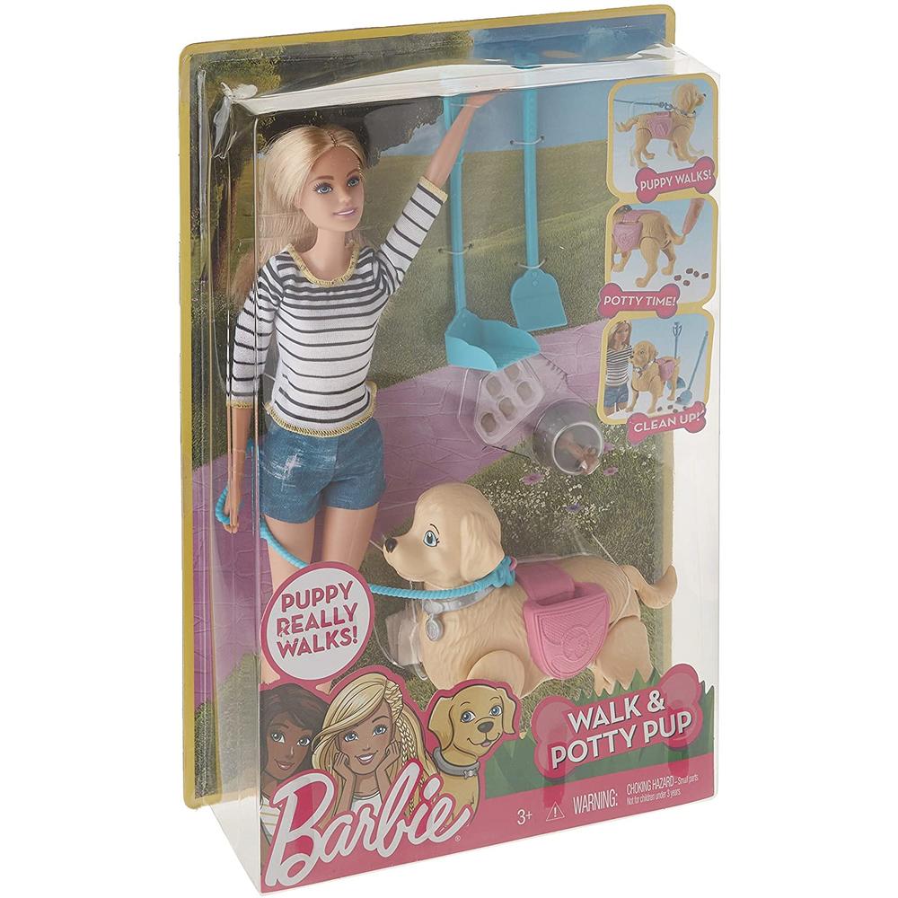 Mattel - Barbie - Walk & Potty Pup [New Toy] Paper Doll, Toy