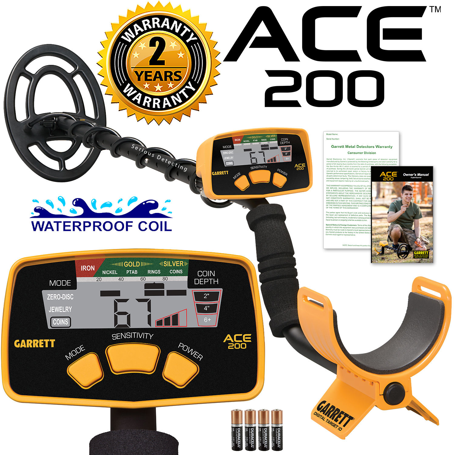 Garrett Metal Detectors 1141070 Ace 200 Metal Detector