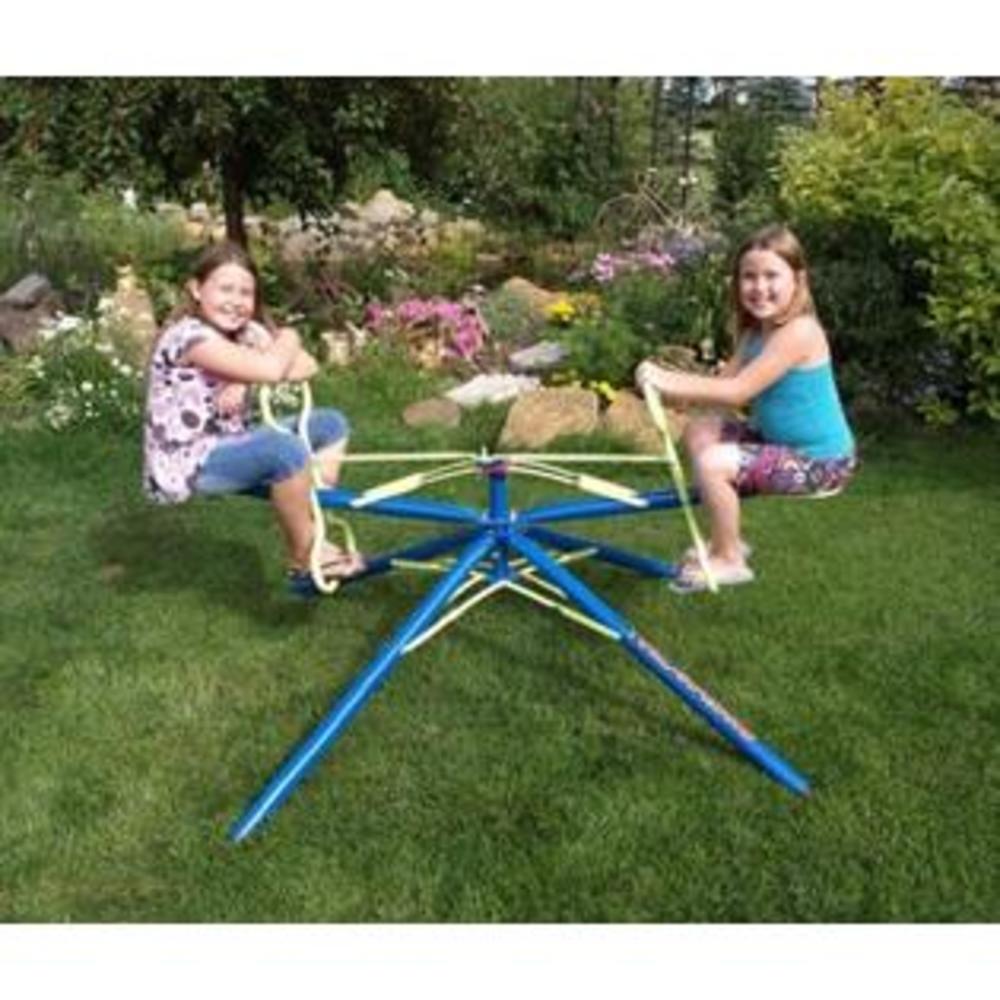 Twirl-Go-Round - Kids Merry-Go-Round 2-Seat for Children Blue