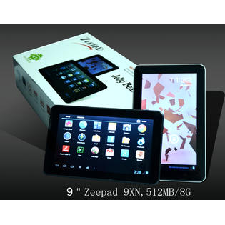 9XN-Q-BLK Zeepad 9XN 9inch Google Android 4.4 Quad-Core 1.6GHz 8GB Dual ...