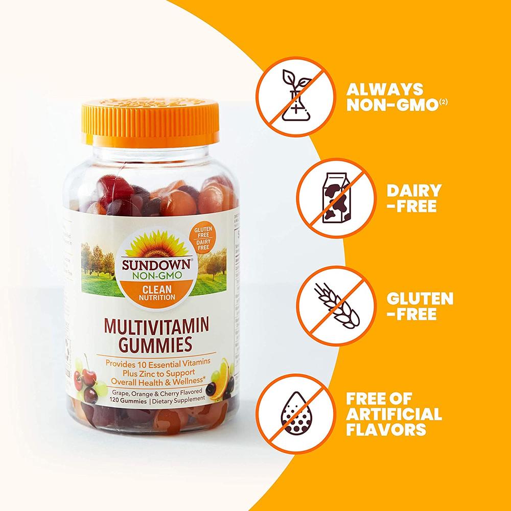 Sundown Adult Multivitamin Gummies with Vitamin C, D3 and Zinc for ...