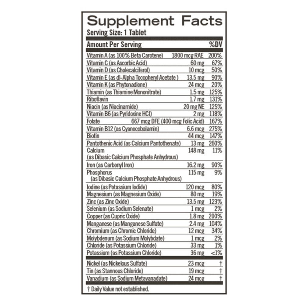 Geritol Multivitamin Nutritional Support Tablets, 100 Ct