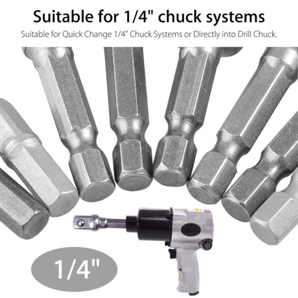 Fixdono 8pcs Power Hand Tools Socket Adapter Set,Driver Power Drills ...