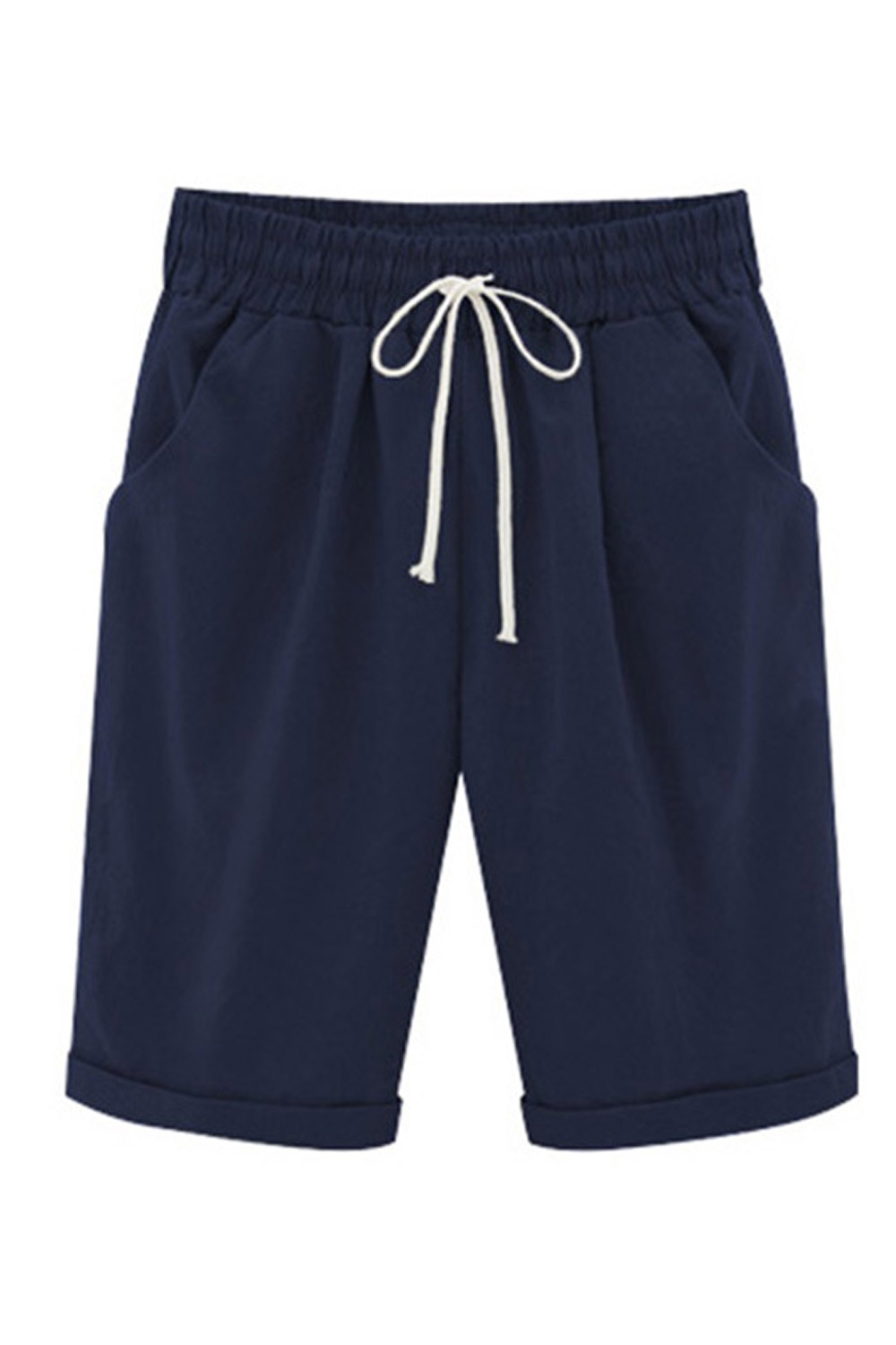 Unomatch Women Elasticated Draw cord String Shorts