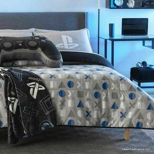 STF PLAYSTATION COMFORTER Bedding Set Sheets GAME Truck Gaming Boy ...