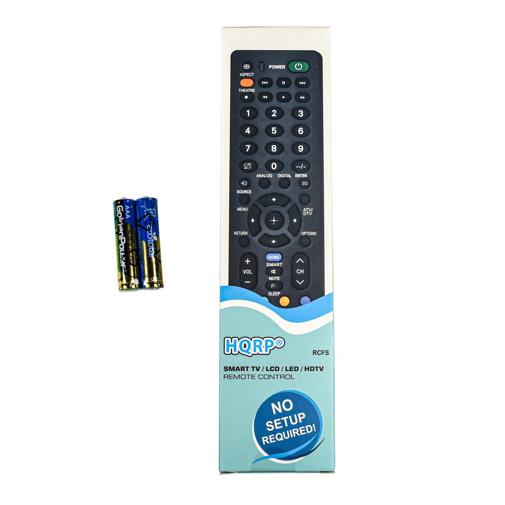 HQRP Remote Control Compatible with Sony KDL-V40XBR1 KDX-46Q005 KLV ...