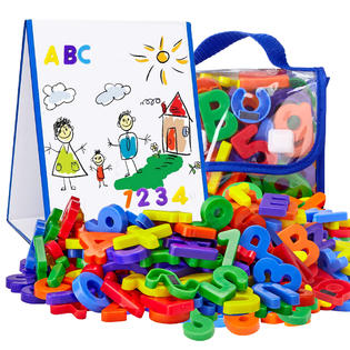 EduKid Toys MAGNETIC TABLETOP EASEL 2 SIDED WHITE DRAWING BOARD & LETTERS