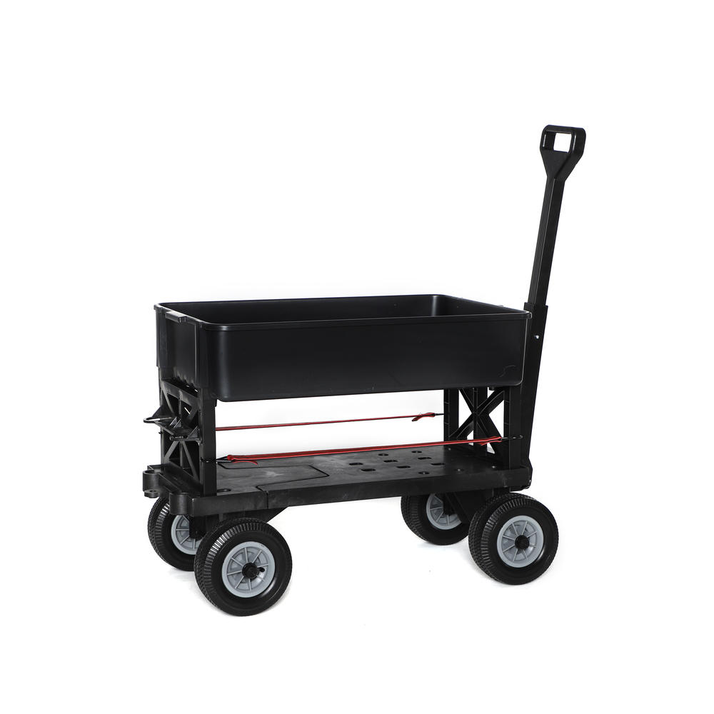 Mighty Max Cart Equipment Wagon Cart Rolling 4 Wheel Pull Behind Cooler ...