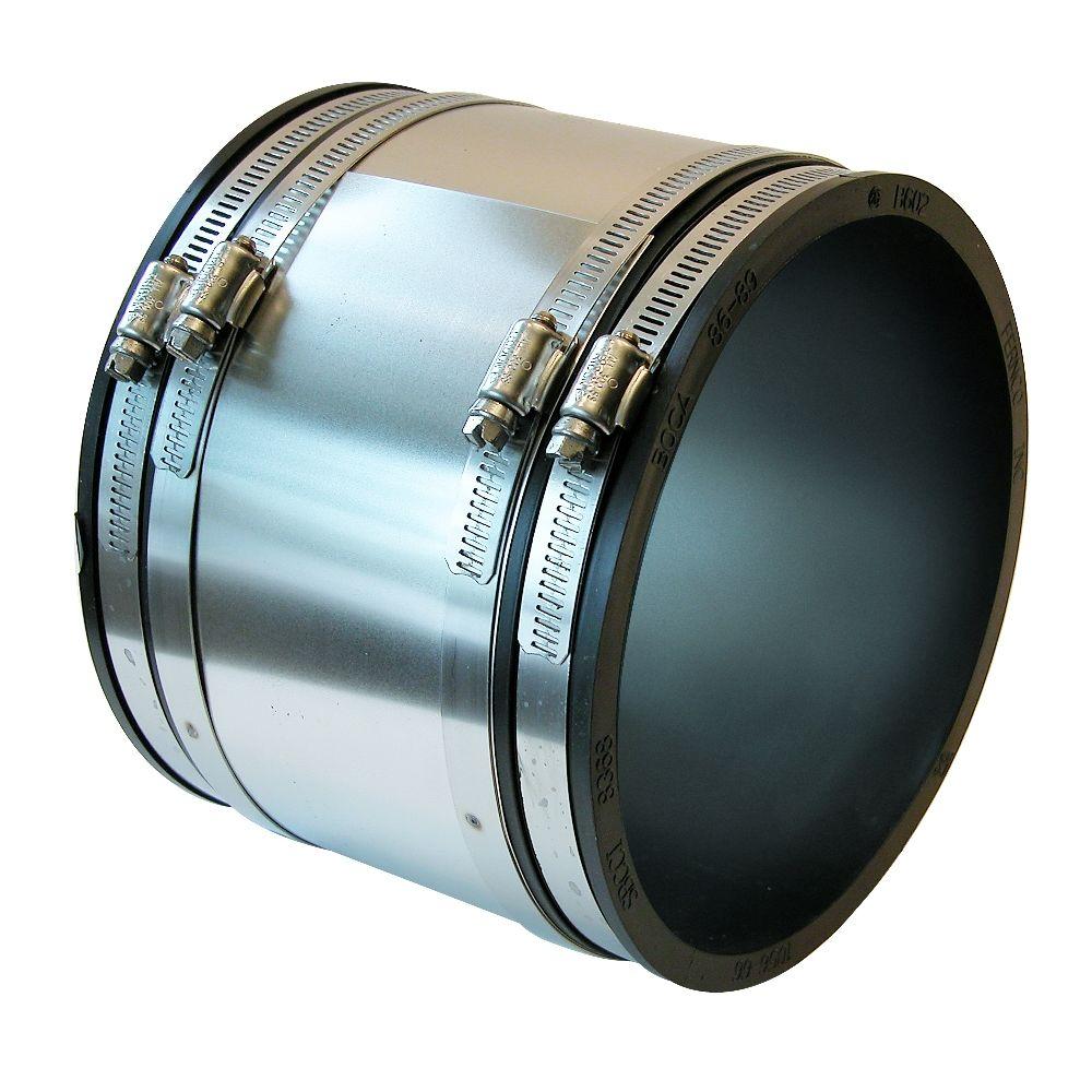 FERNCO P1056-66RC 6" x 6" PVC Strong Back RC Coupling, Cast Iron or ...