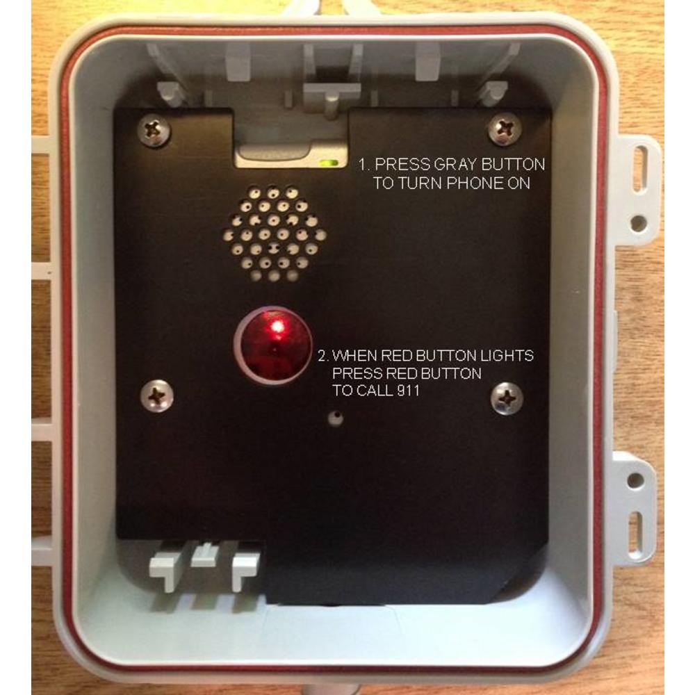 AA Communications Phones Outdoor Emergency Phone - 911 Waterproof Call ...