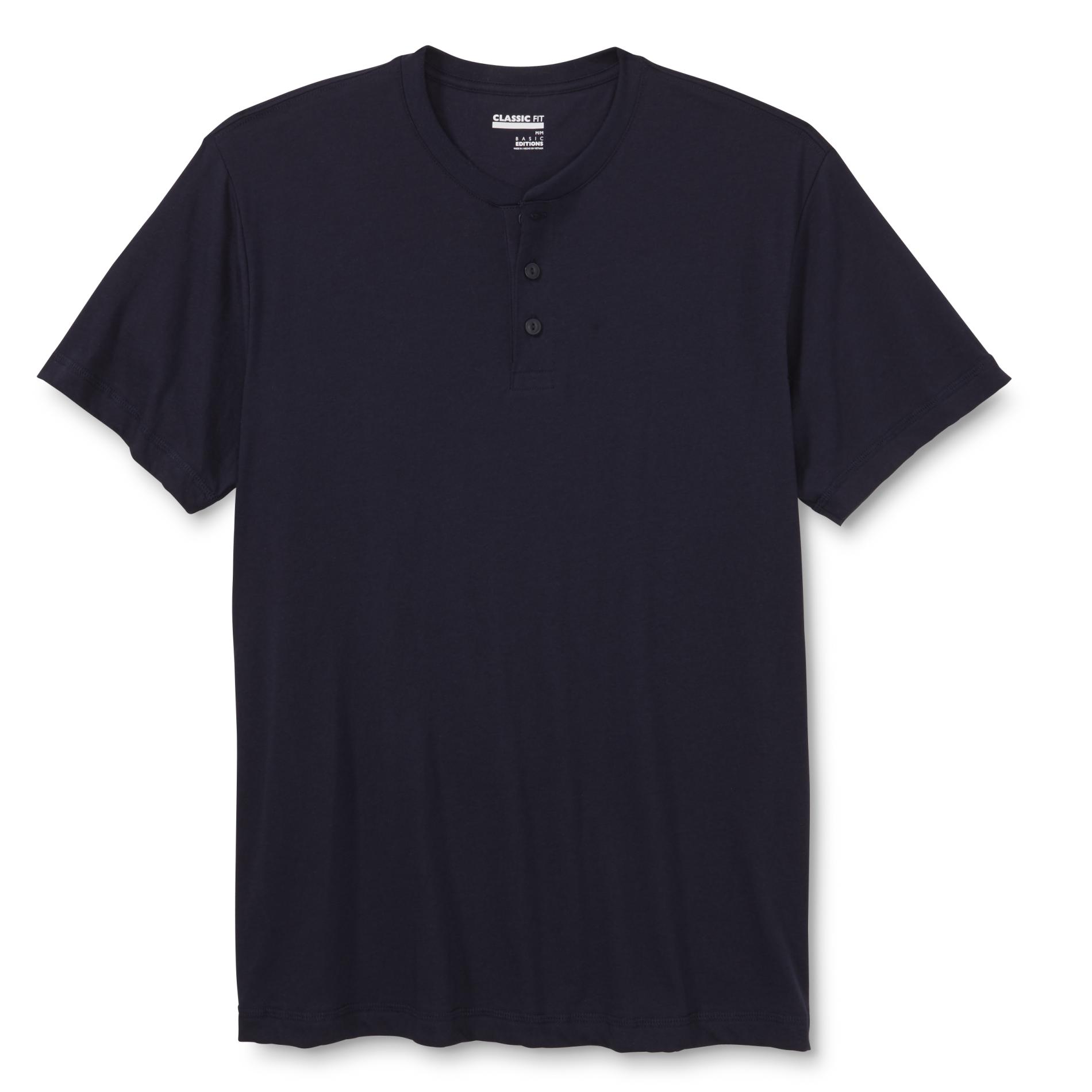 Basic Editions Men's Classic Fit Henley Shirt