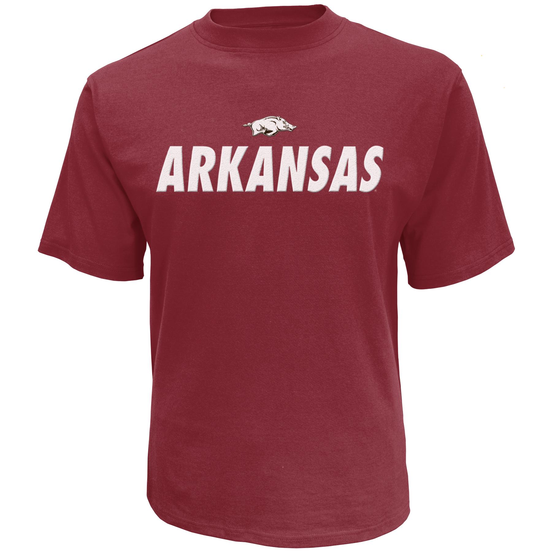 NCAA Men's Embroidered Graphic T-Shirt - Arkansas Razorbacks