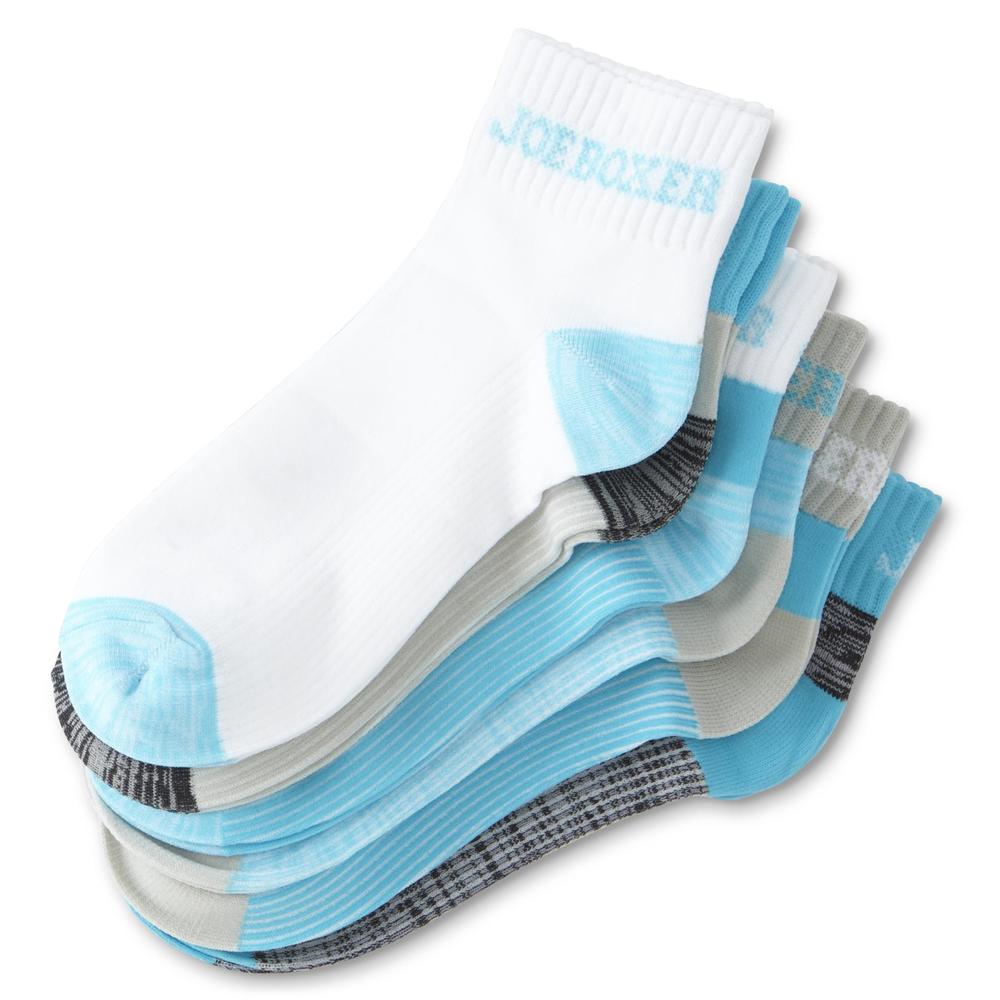 Joe Boxer Women's 6-Pairs Athletic Quarter Socks