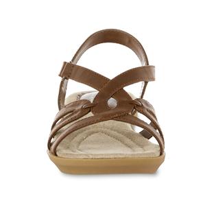 Basic Editions Women's Mikayla Wide Sling-Back Sandal - Brown