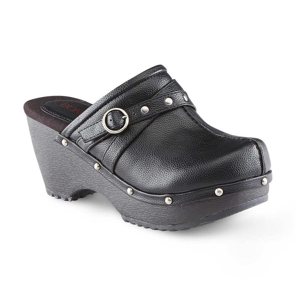 Bongo Woman's Chelsi Black Studded Platform Clog