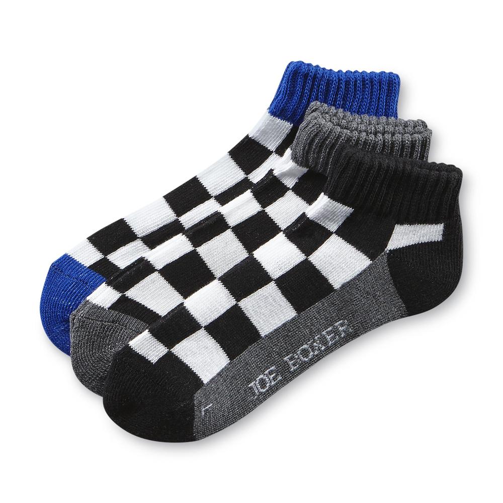 Joe Boxer 3-Pairs Men's Quarter Socks - Checkered