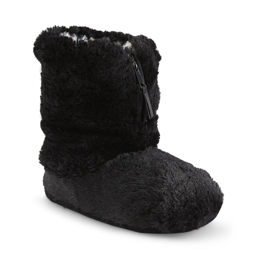 Dearfoams Women's Black Bootie Slipper