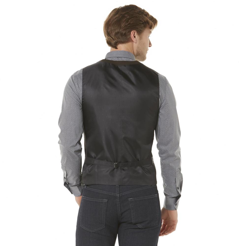 Men's Vest Dress Shirt & Necktie - Geometric Print