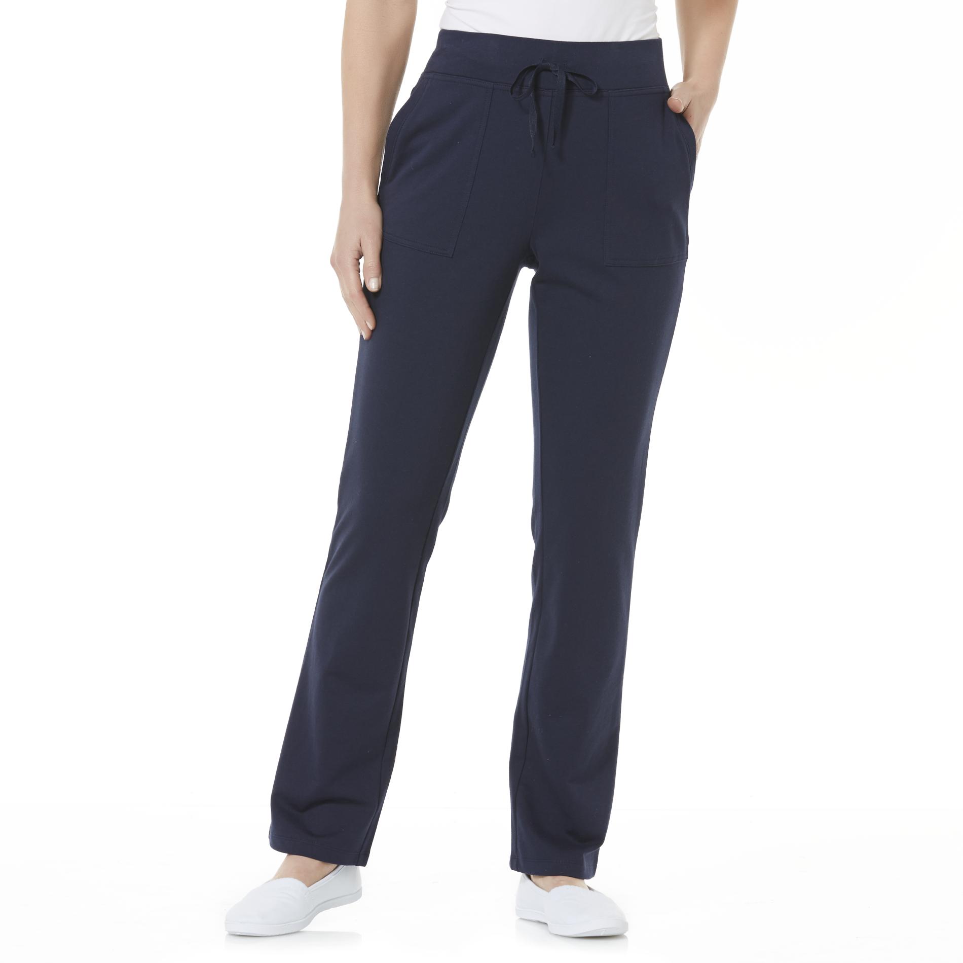 Basic Editions Women's Wide Leg Knit Pants