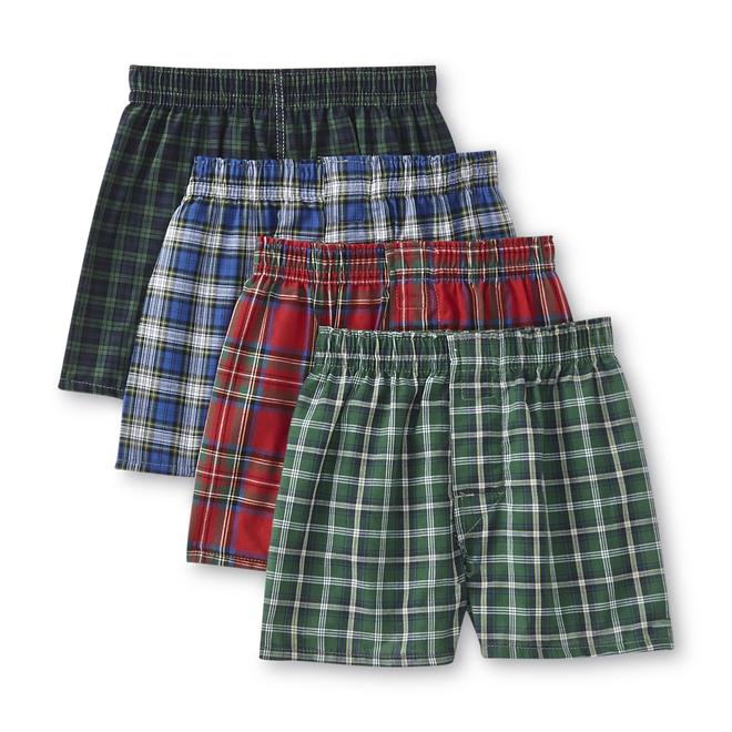 Hanes Boy's 4-Pack Boxers - Plaid