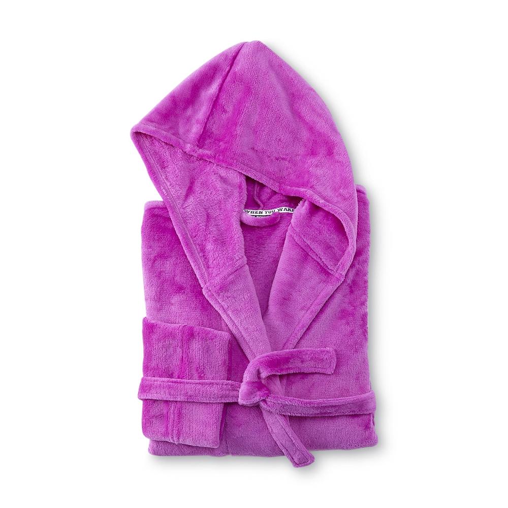 Joe Boxer Junior's Hooded Plush Fleece Bath Robe