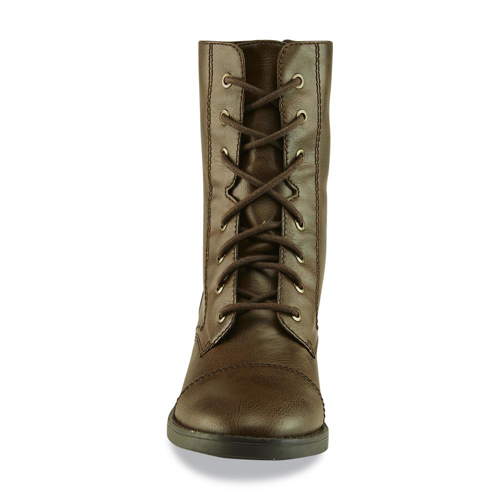 Bongo Women's Nadine Brown Combat Boot