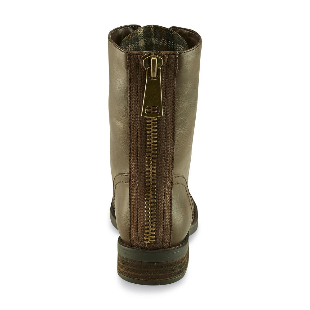 Bongo Women's Nadine Brown Combat Boot