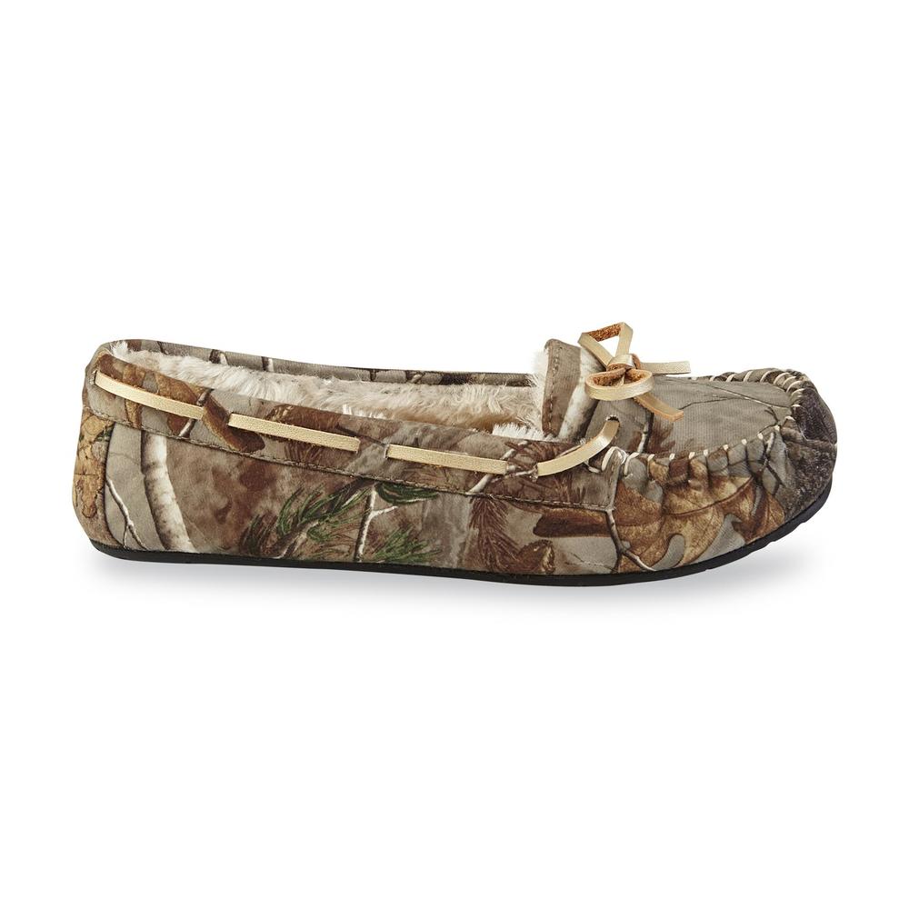Joe Boxer Women's Meadow Multicolor Camouflage Moccasin Slipper