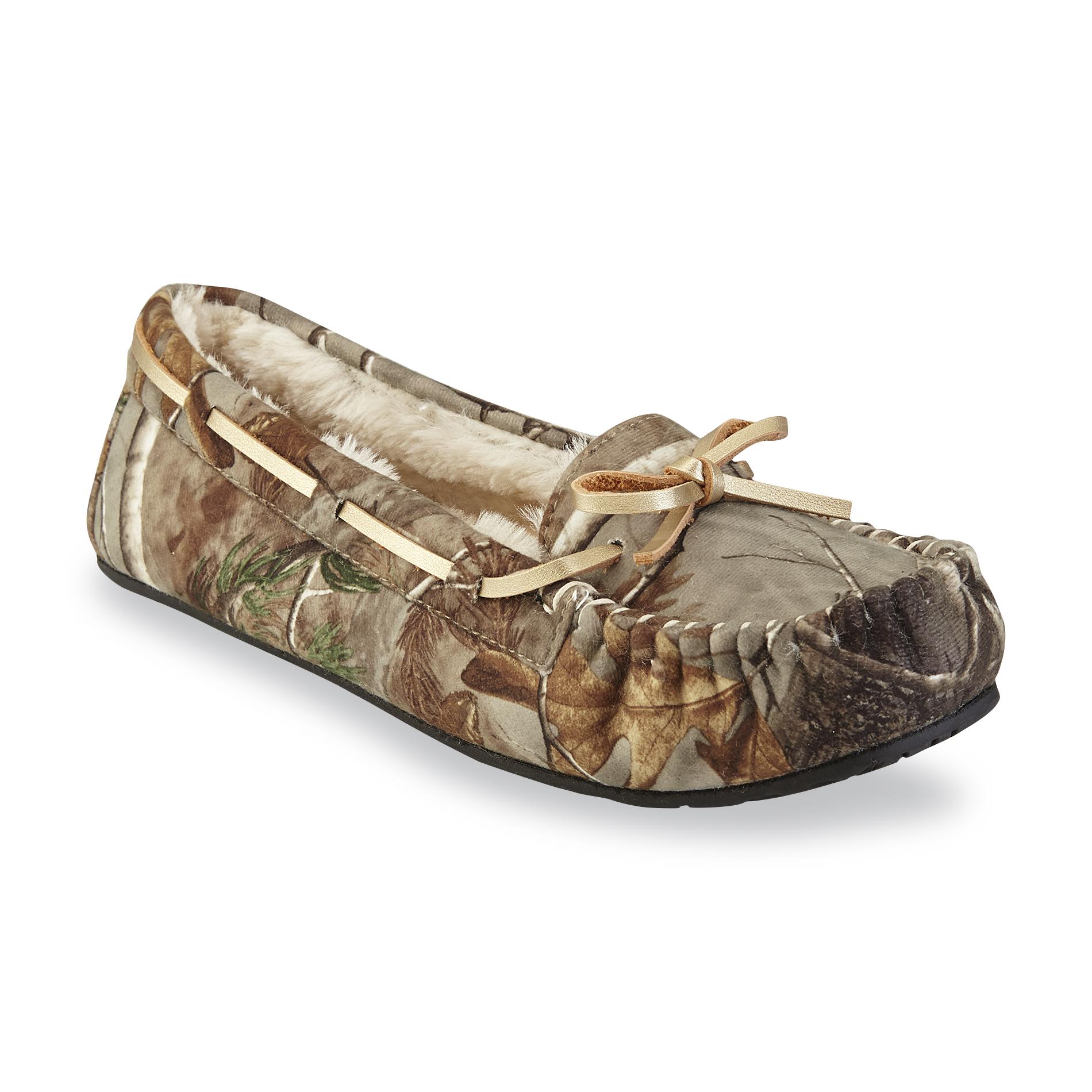 Joe Boxer Women's Meadow Multicolor Camouflage Moccasin Slipper