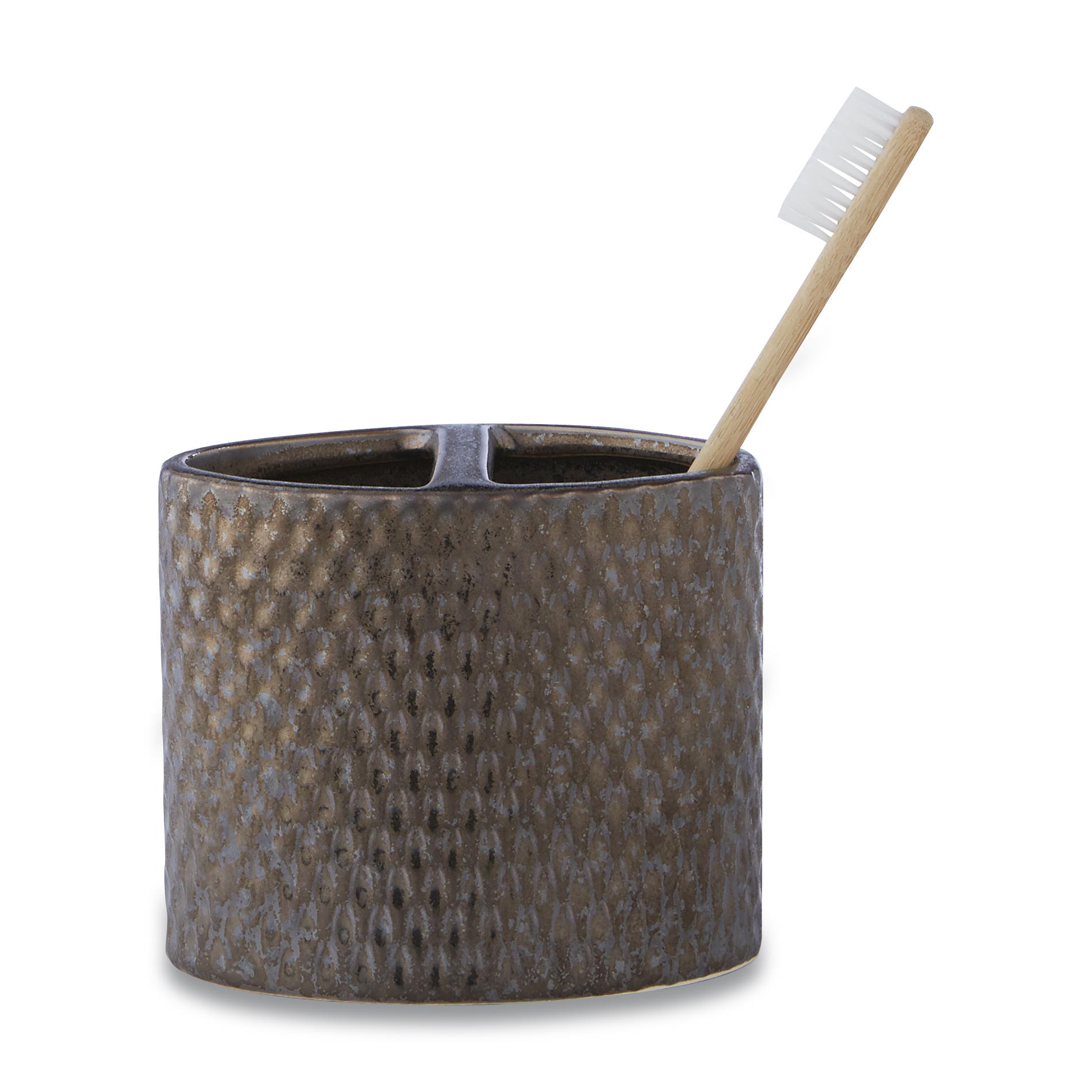 UPC 011244438054 - Textured Metallic Toothbrush Holder | upcitemdb.com