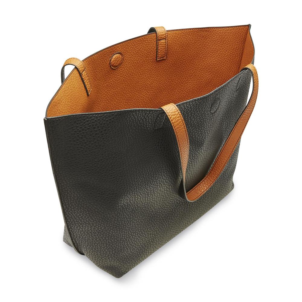 Joe Boxer Women's Reversible Tote Bag & Wristlet