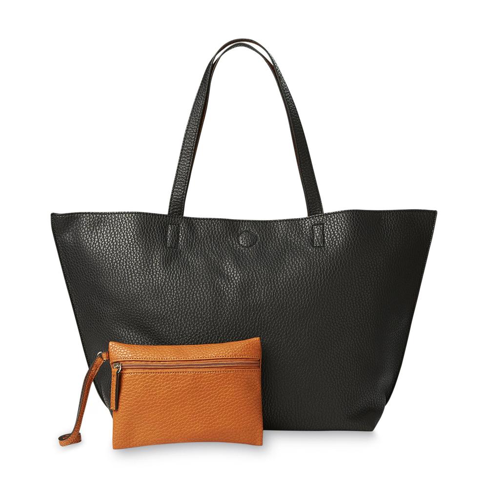 Joe Boxer Women's Reversible Tote Bag & Wristlet