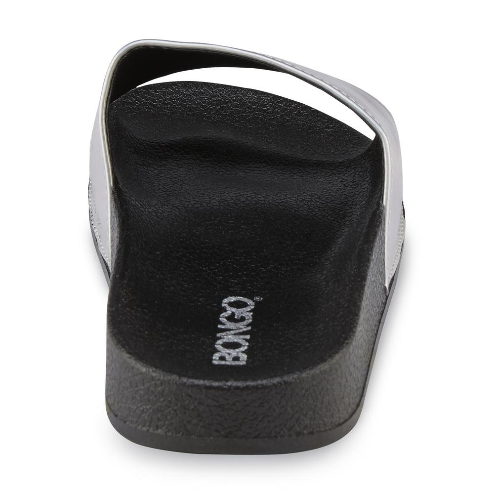 Bongo Women's On Deck Silver Slide Sandal
