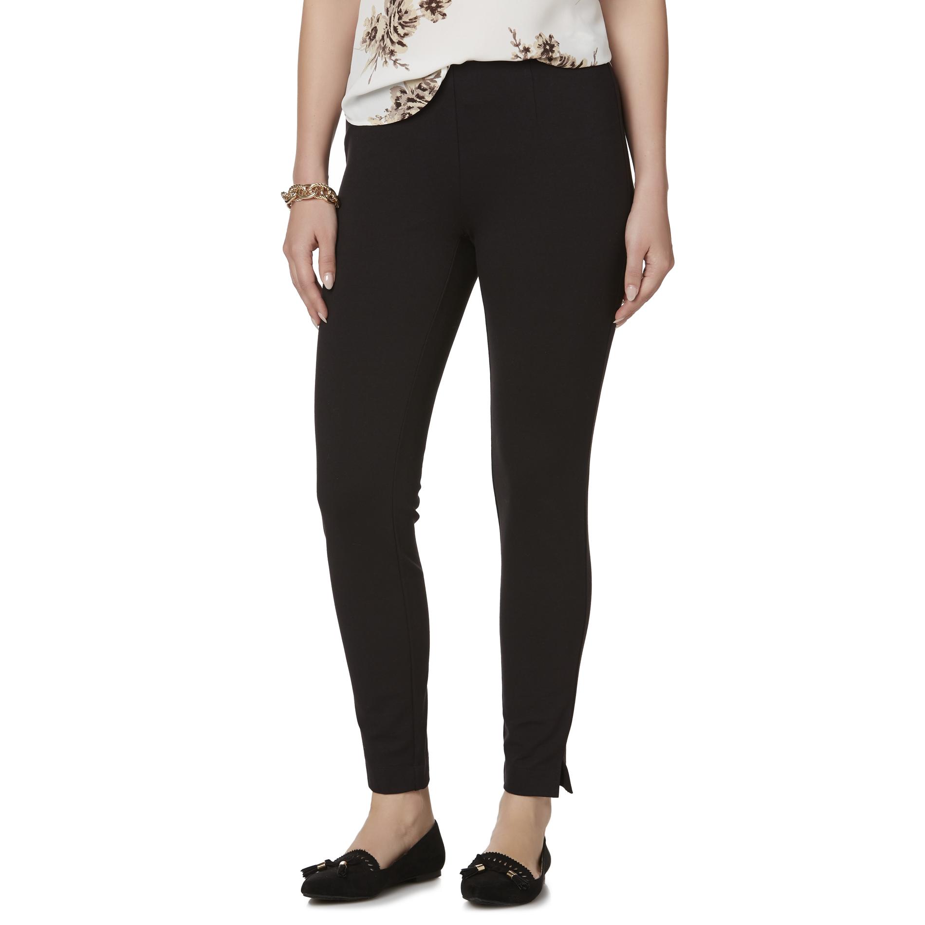 Basic Editions Women's Ponte Knit Pants