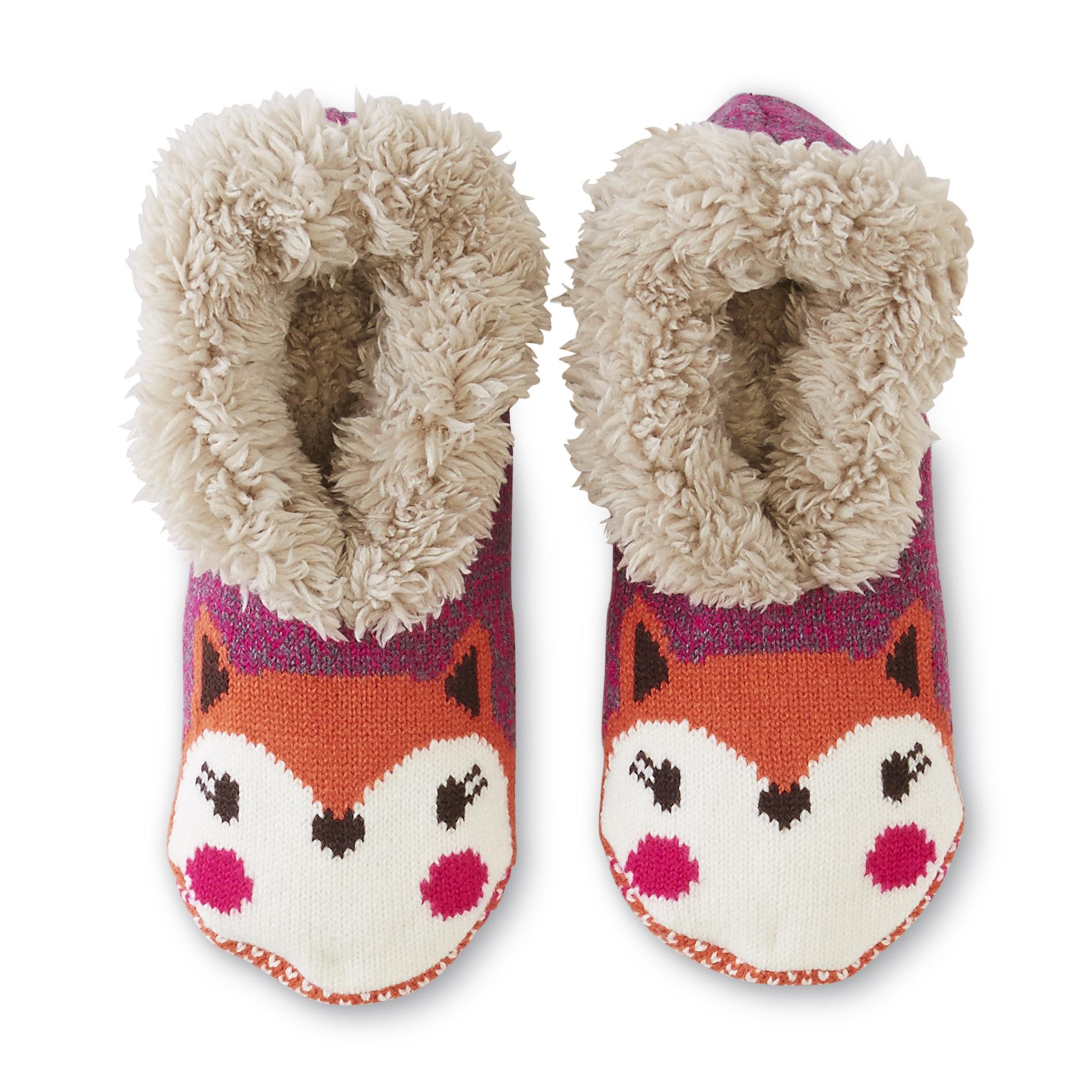 Joe Boxer Women's Plush Slipper Socks - Fox