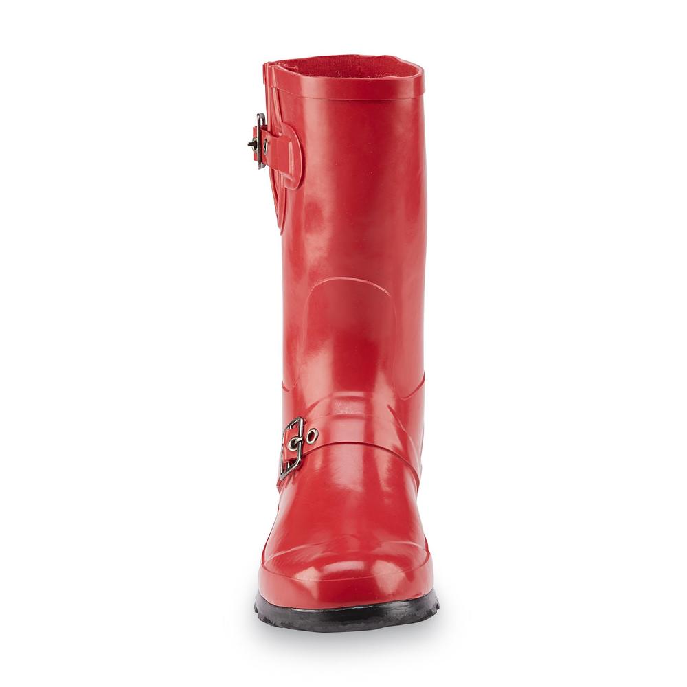 Athletech Women's Thunder Red Mid-Calf Wellie Boot