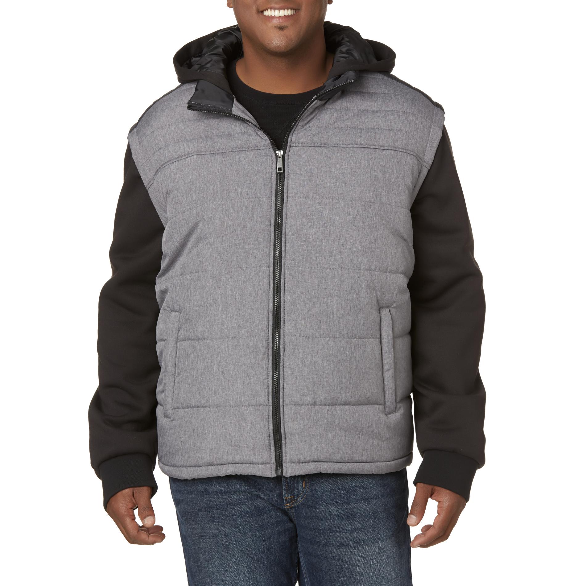 Route 66 Men's Big & Tall Layered-Look Puffer Jacket