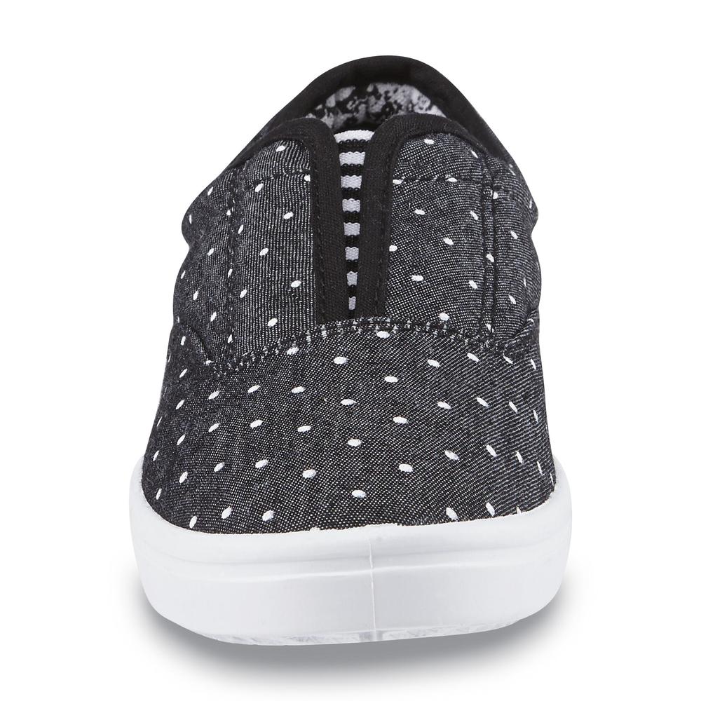 Basic Editions Women's Sadie Casual Sneaker - Black Polka Dot