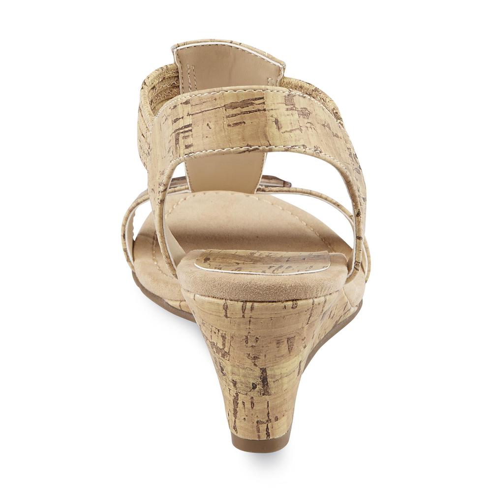 Jaclyn Smith Womens Maily Cork Wedge Dress Sandal