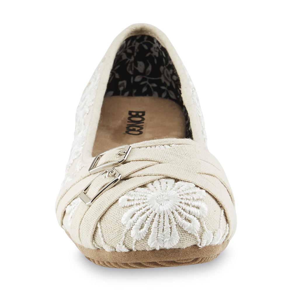 Bongo Women's Mallory Tan/Floral Ballet Flat