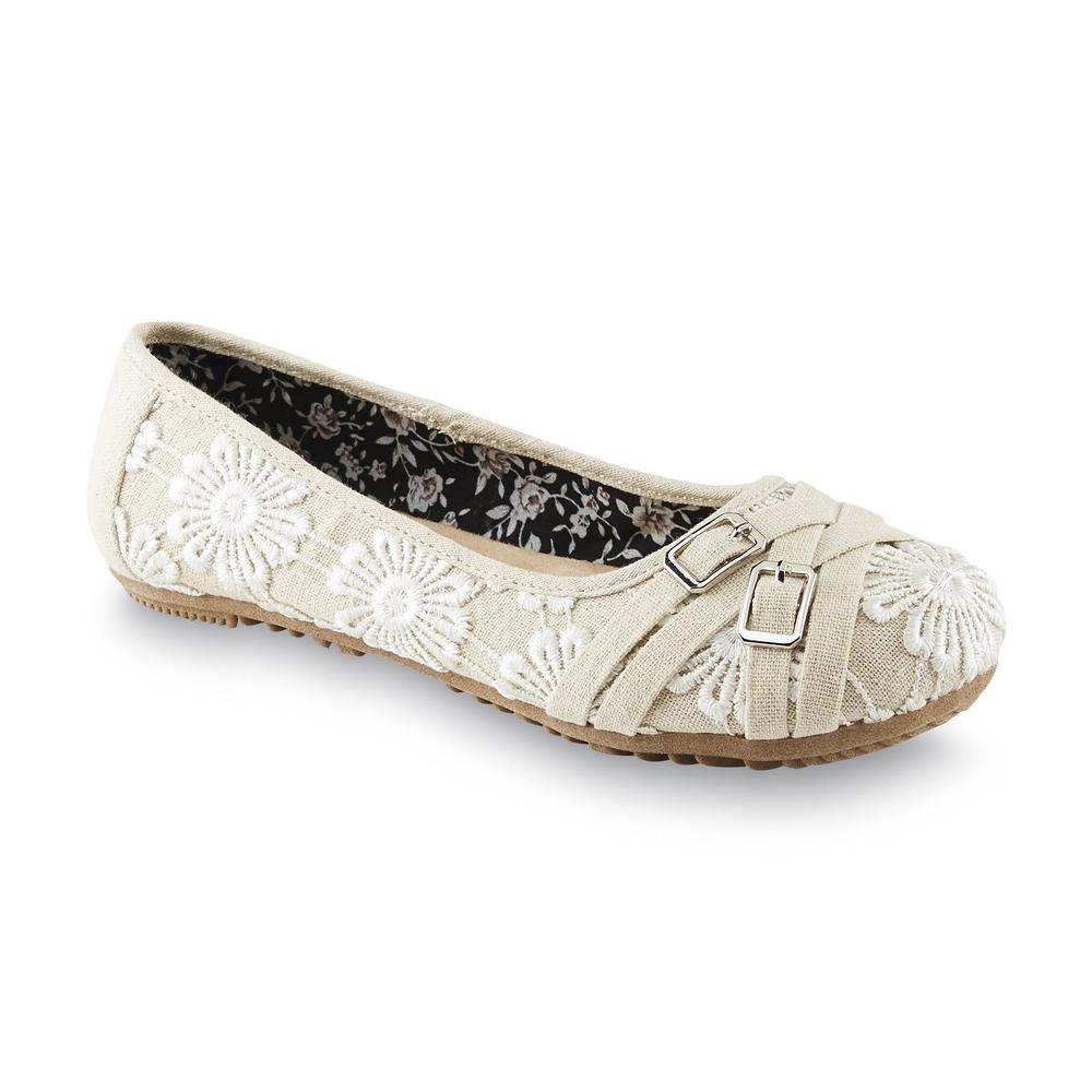 Bongo Women's Mallory Tan/Floral Ballet Flat