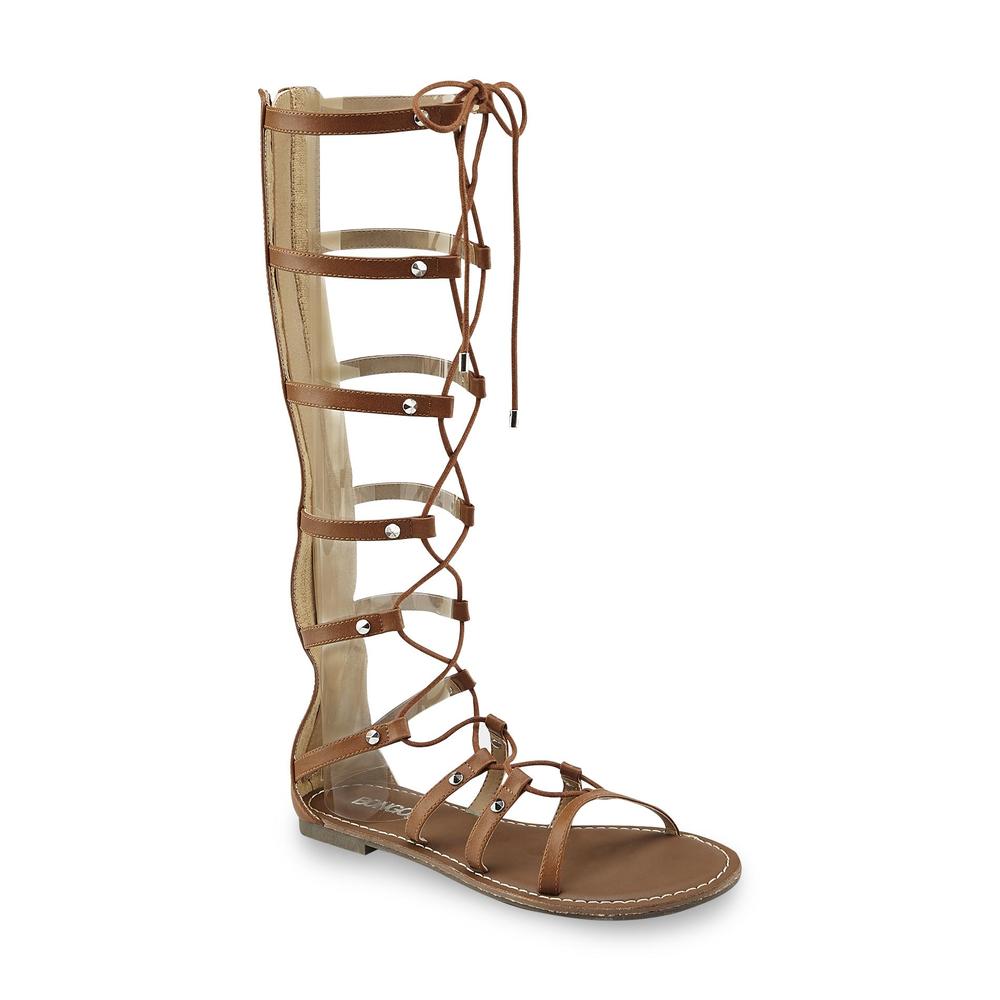 Bongo Women's Callie Cognac Tall Gladiator Sandal